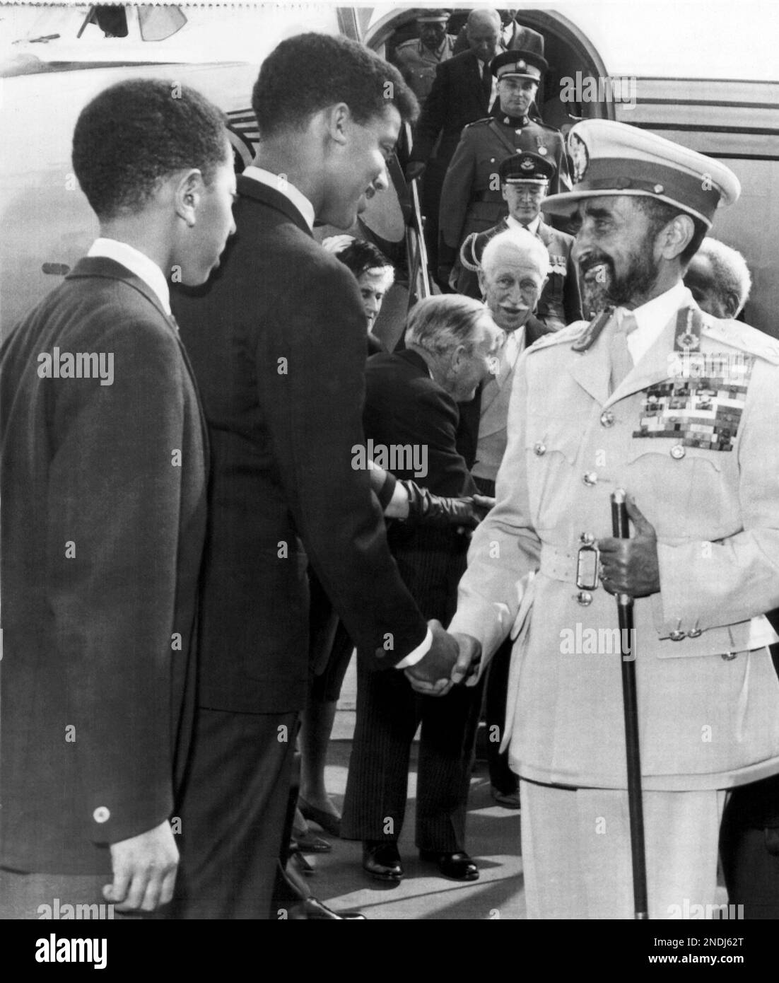 Emperor Haile Selassie of Ethiopia on arrival in Ottawa on Oct. 7, 1963 ...