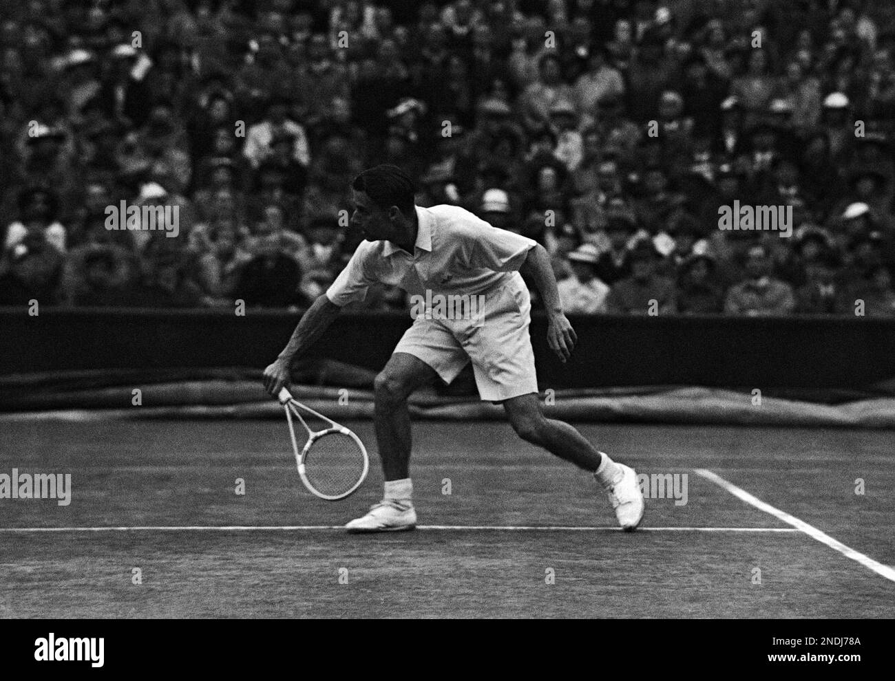 British tennis player Henry Wilfred Austin, Bunny Austin in play ...