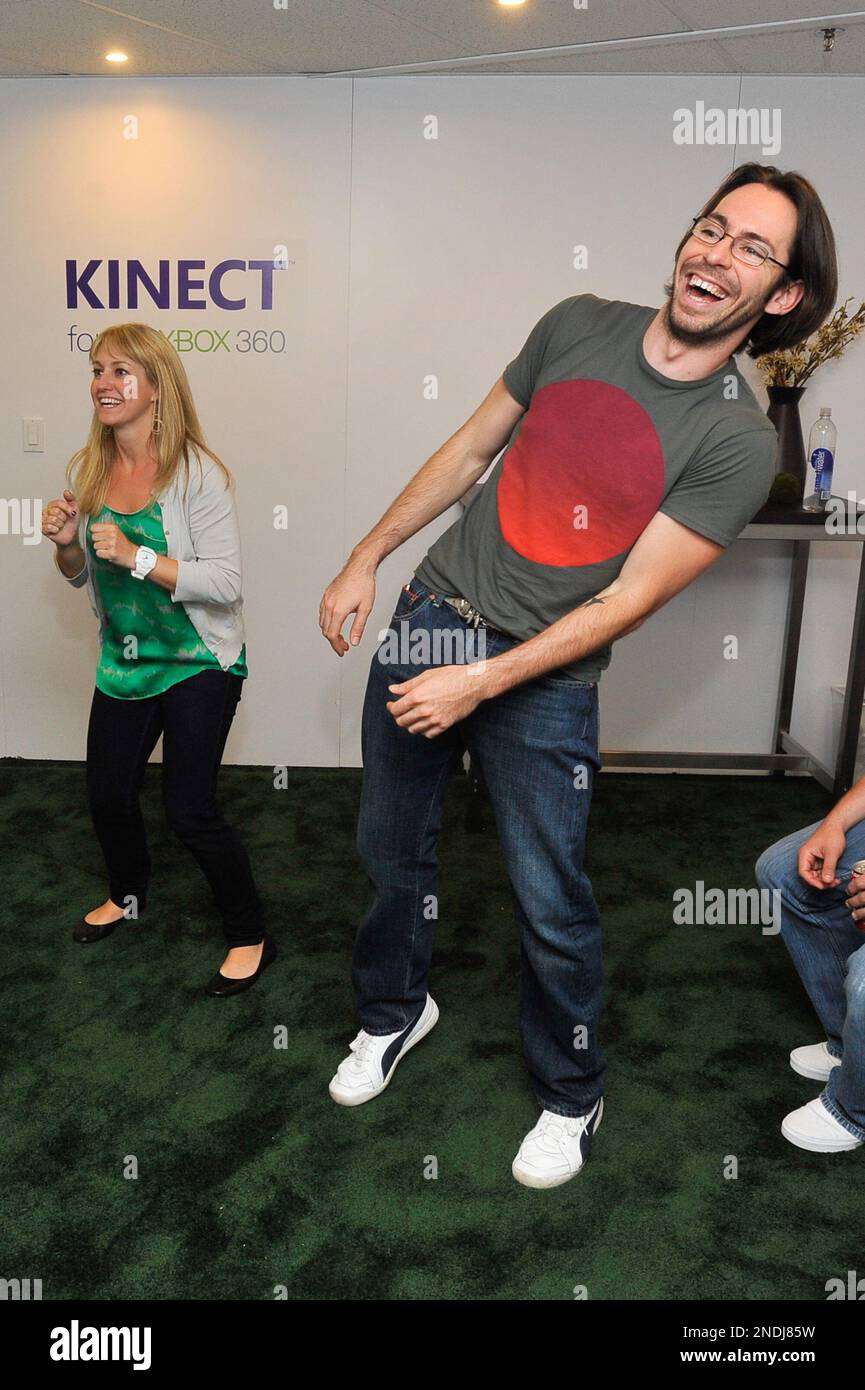 LOS ANGELES - JUNE 15: Actor Martin Starr plays Kinect on Xbox 360 at the Xbox booth during the ...