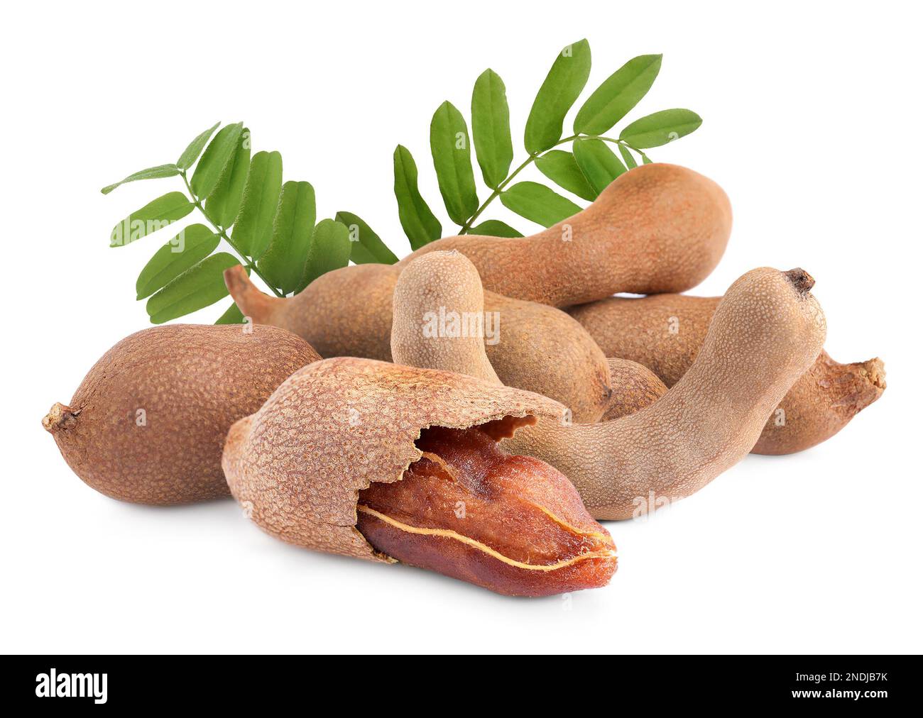 Delicious ripe tamarinds on white background. Exotic fruit Stock Photo ...