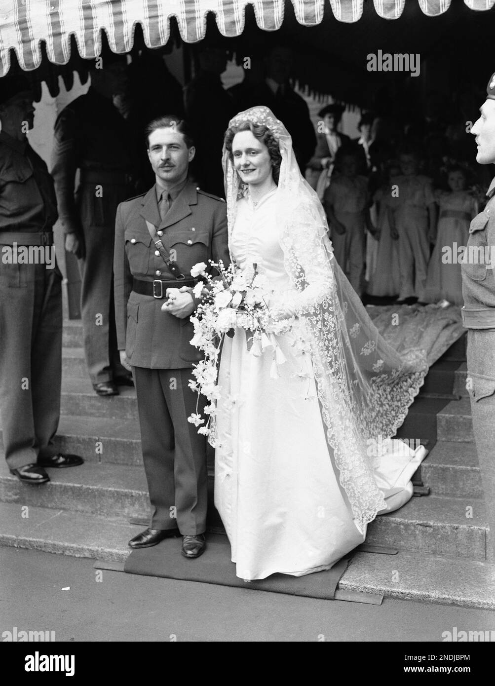 The wedding between Major T.F.C. Winnington of the Grenadier Guards ...