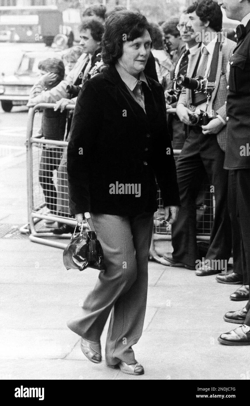 Olive Smelt, 46, in London when the Peter Sutcliffe trial continued at ...