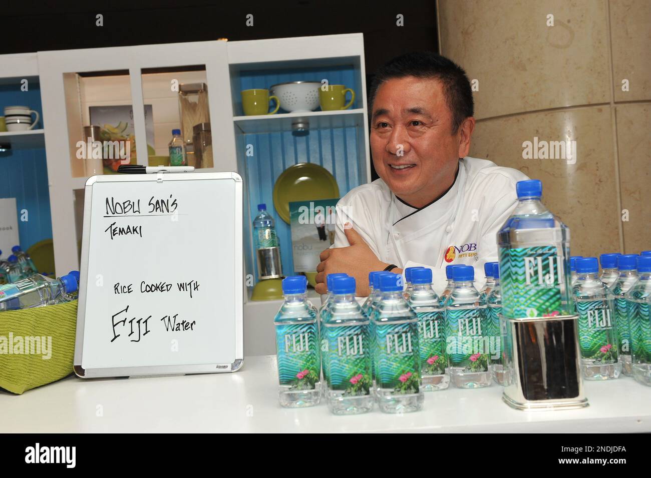 Chef Nobu Matsuhisa serves out of the FIJI Water Kitchen at the "Silver ...