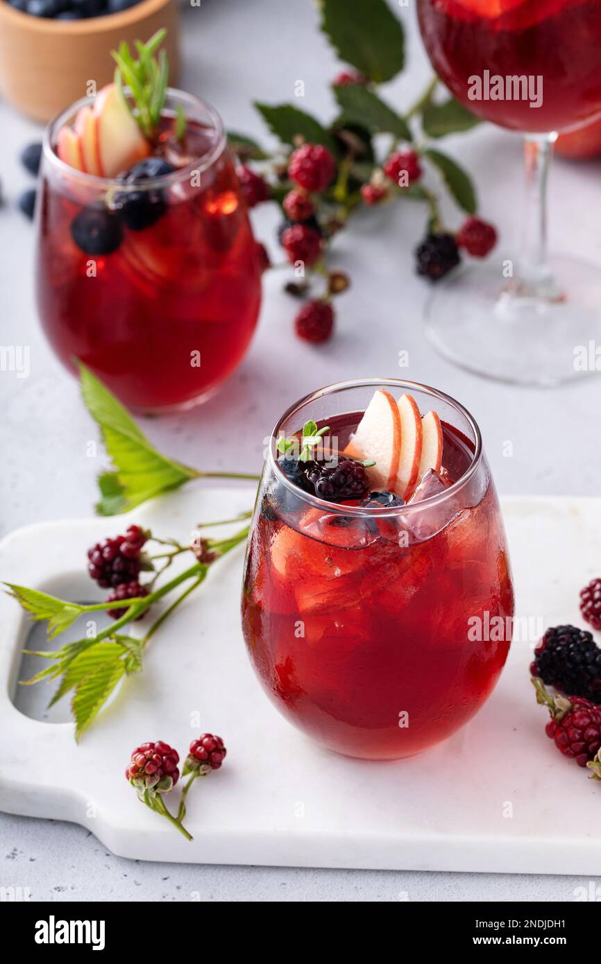 Berry and apple red vine sangria, refreshing summer drink idea with ...