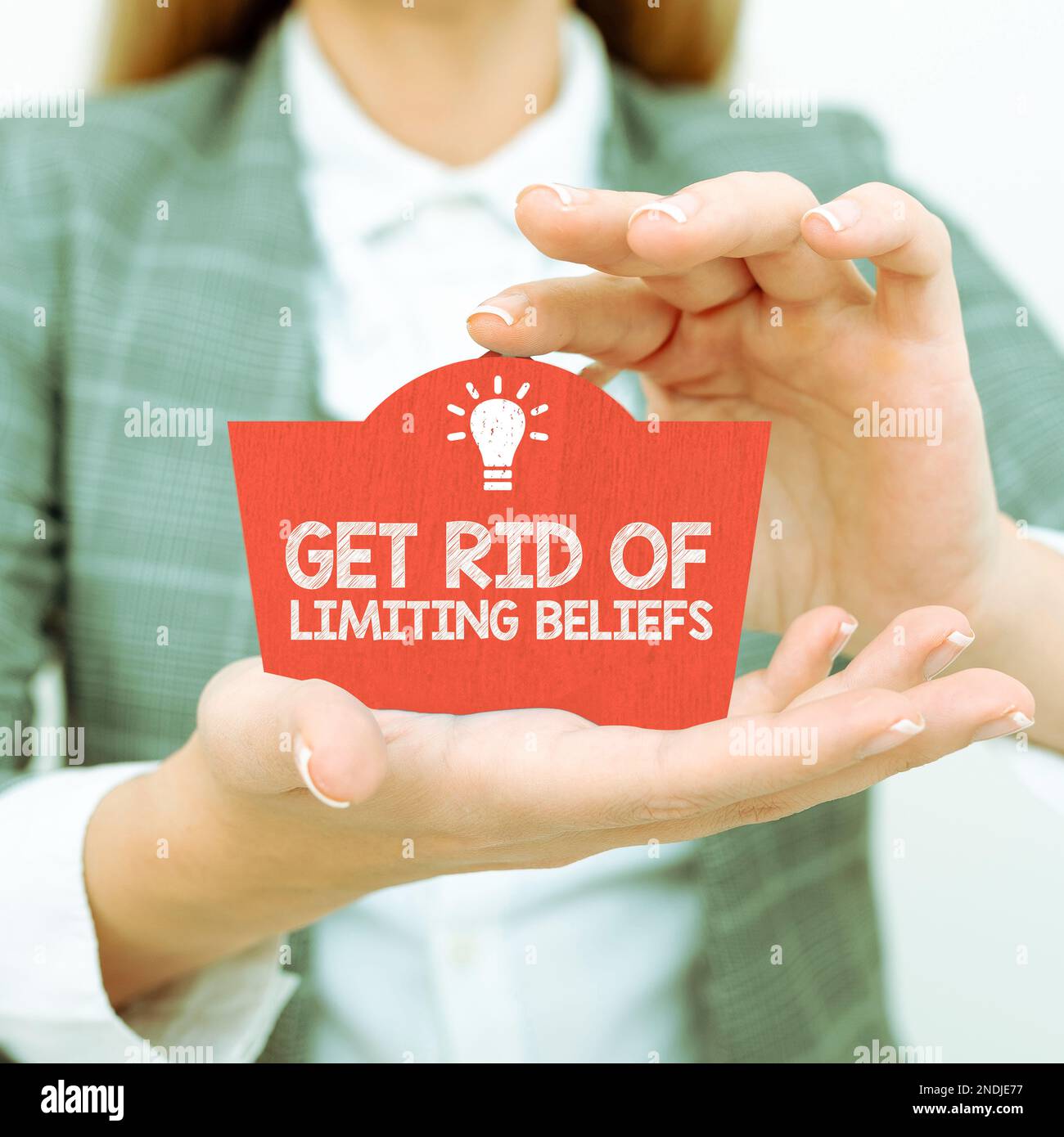 Conceptual display Get Rid Of Limiting Beliefs. Business idea remove ...