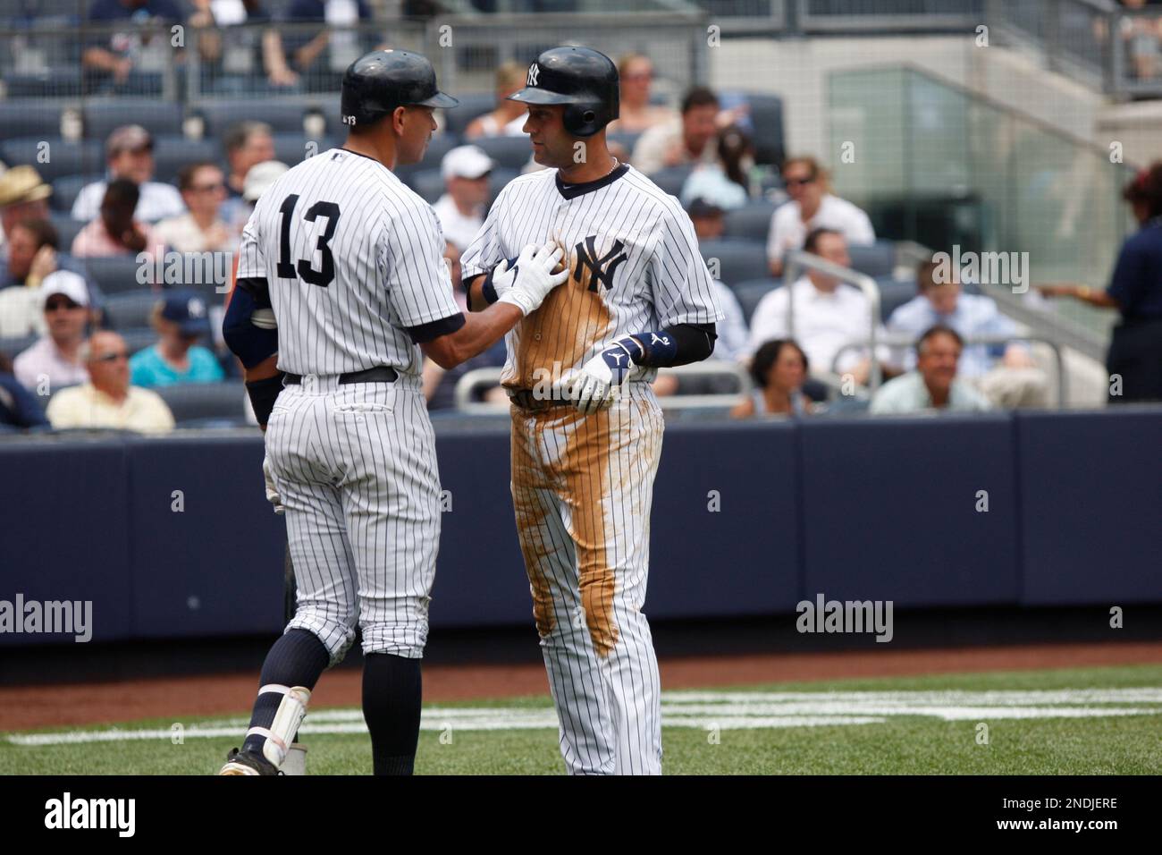 New York Yankees' Alex Rodriguez, left with Derek Jeter during the ...