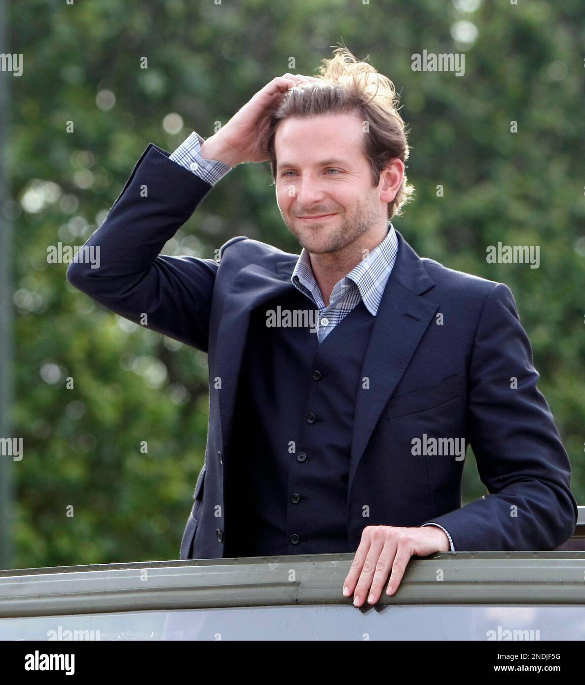 American actor Bradley Cooper poses for the media during a photocall ...