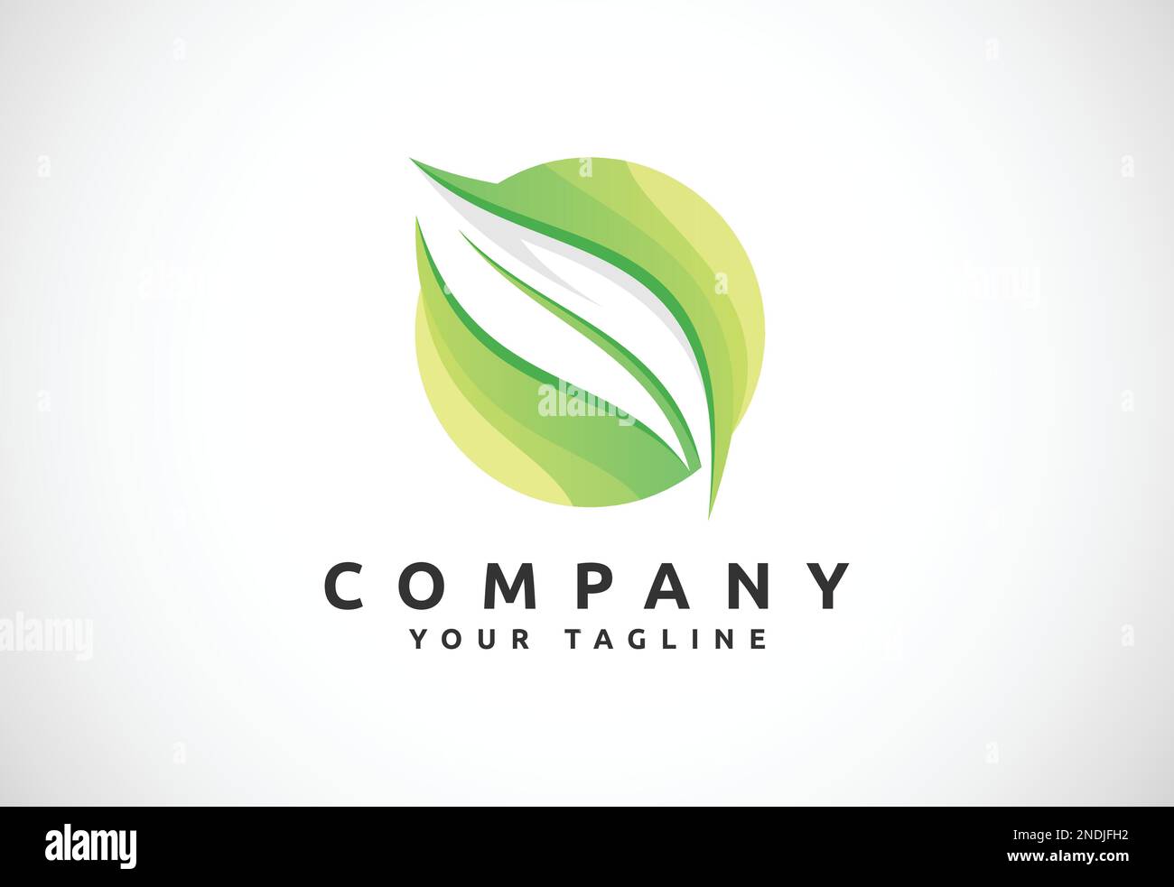 Leaf icon sign symbol, Gradient green leaf, Organic logo design vector ...