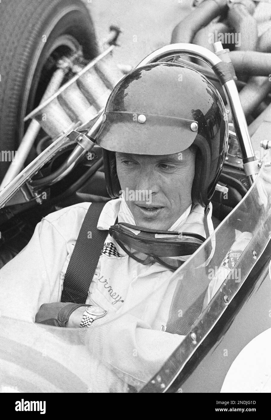 Dan Gurney shown at Indianapolis Raceway May 1967. (AP Photo/DS Stock ...