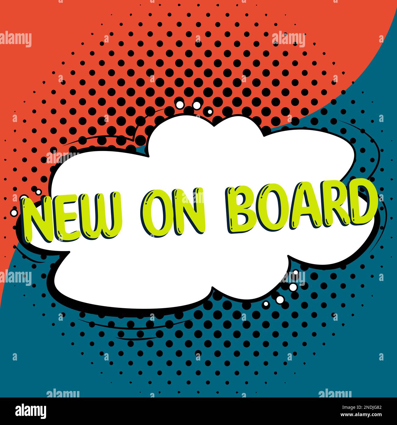 Hand writing sign New On Board. Business overview Welcome to the team ...