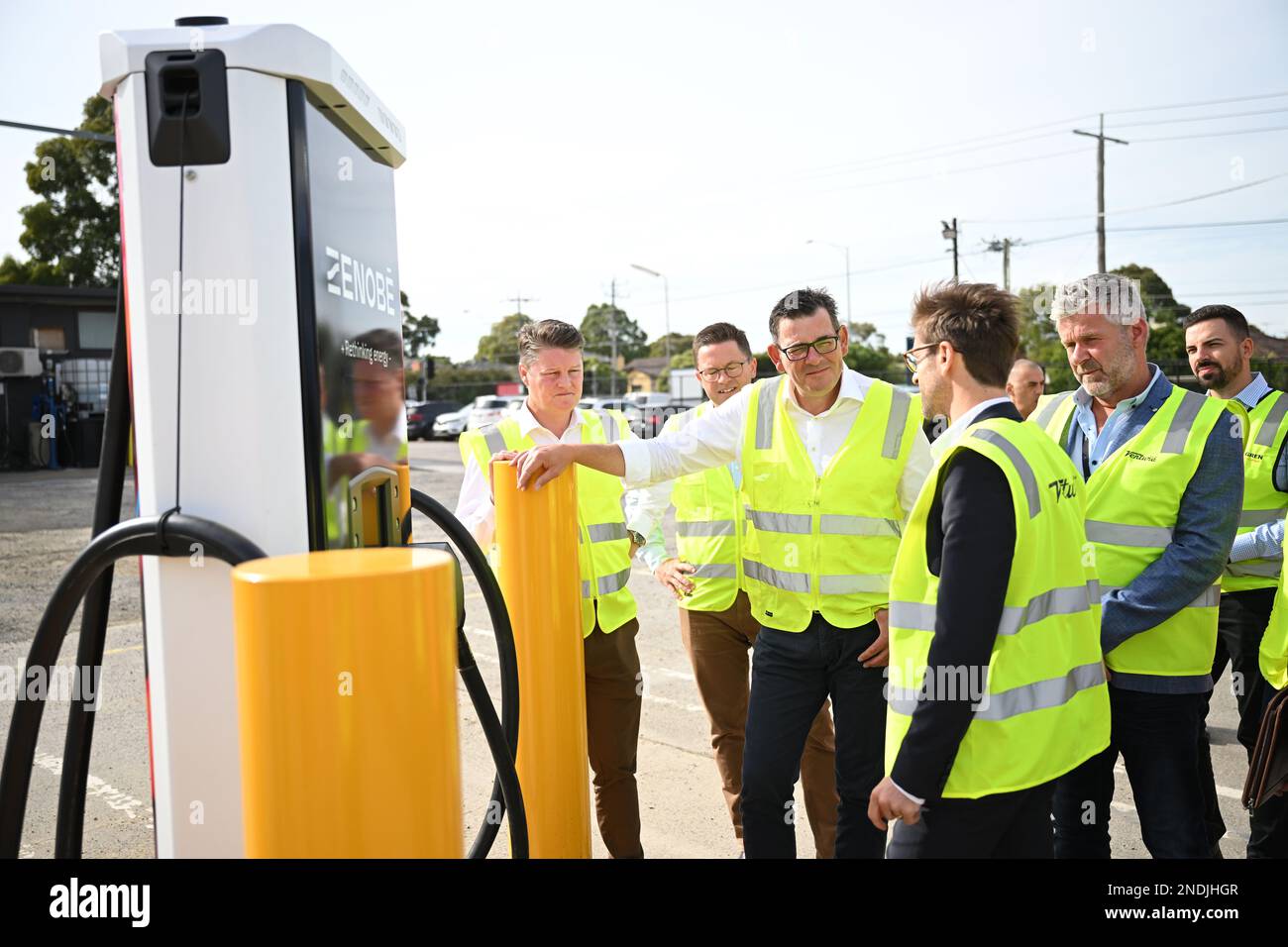 Victorian Premier Daniel Andrews during a tour of a fleet of new ...