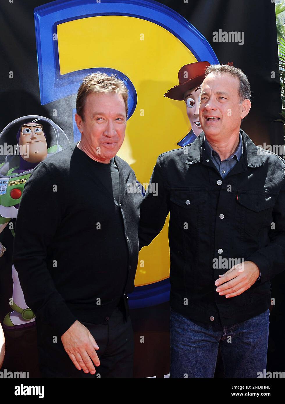 Tim Allen, at left, and Tom Hanks arrive at the world premiere of Toy ...