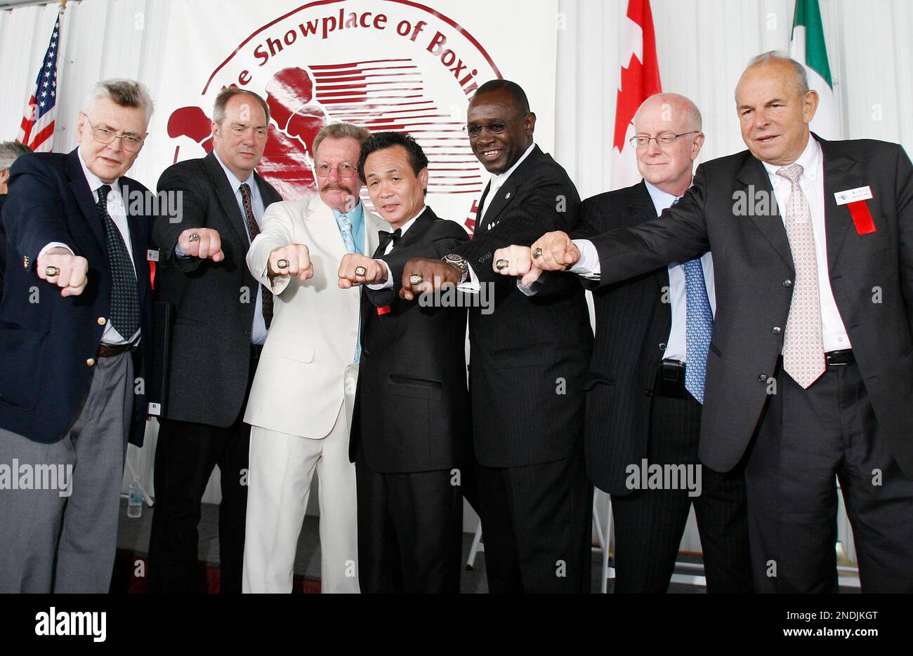 From left, Ed Schuyler, Bruce Trampler, Danny Lopez, Jung Koo Chang ...