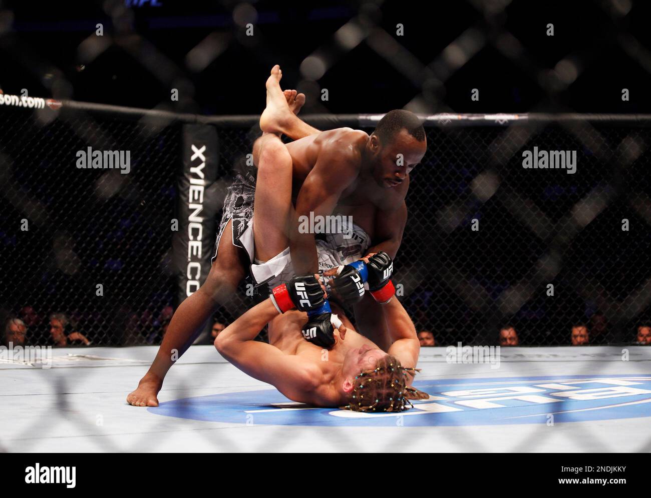 Ricardo Funch fights Claude Patrick during their UFC 115 lightweight ...