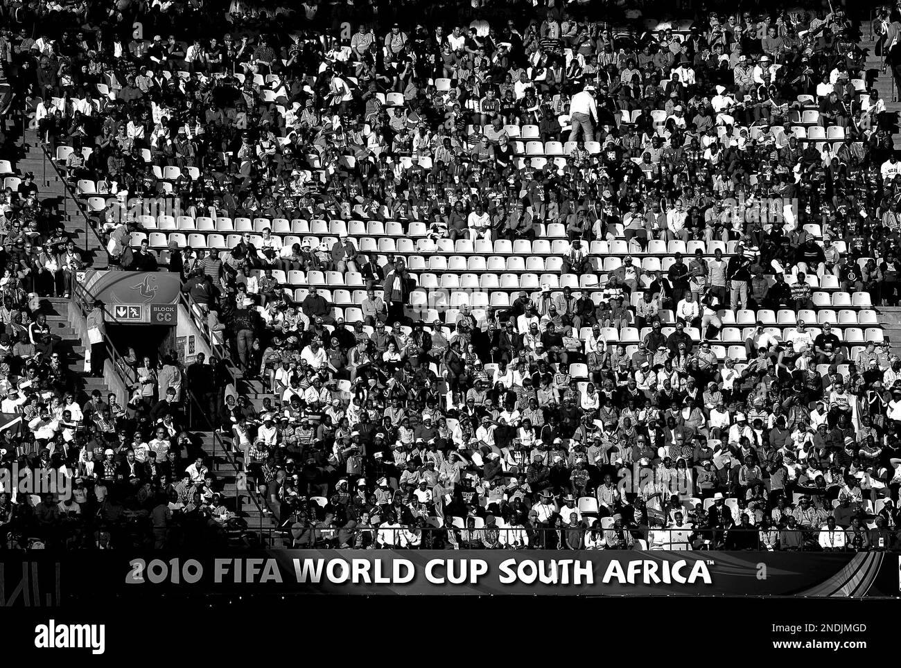 Empty seats are seen during the World Cup group D soccer match between ...