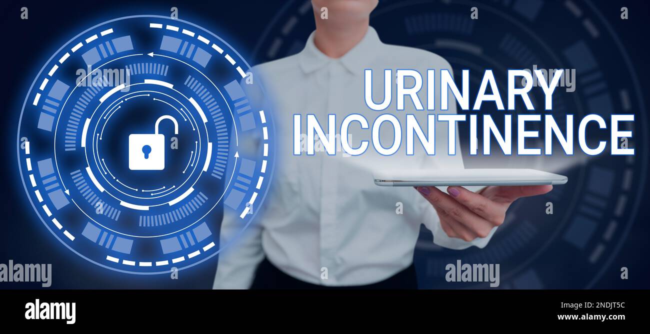 Text showing inspiration Urinary Incontinence. Business showcase ...