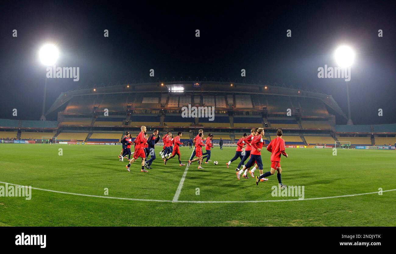 The U.S. national soccer team trains at Royal Bafokeng Stadium in ...