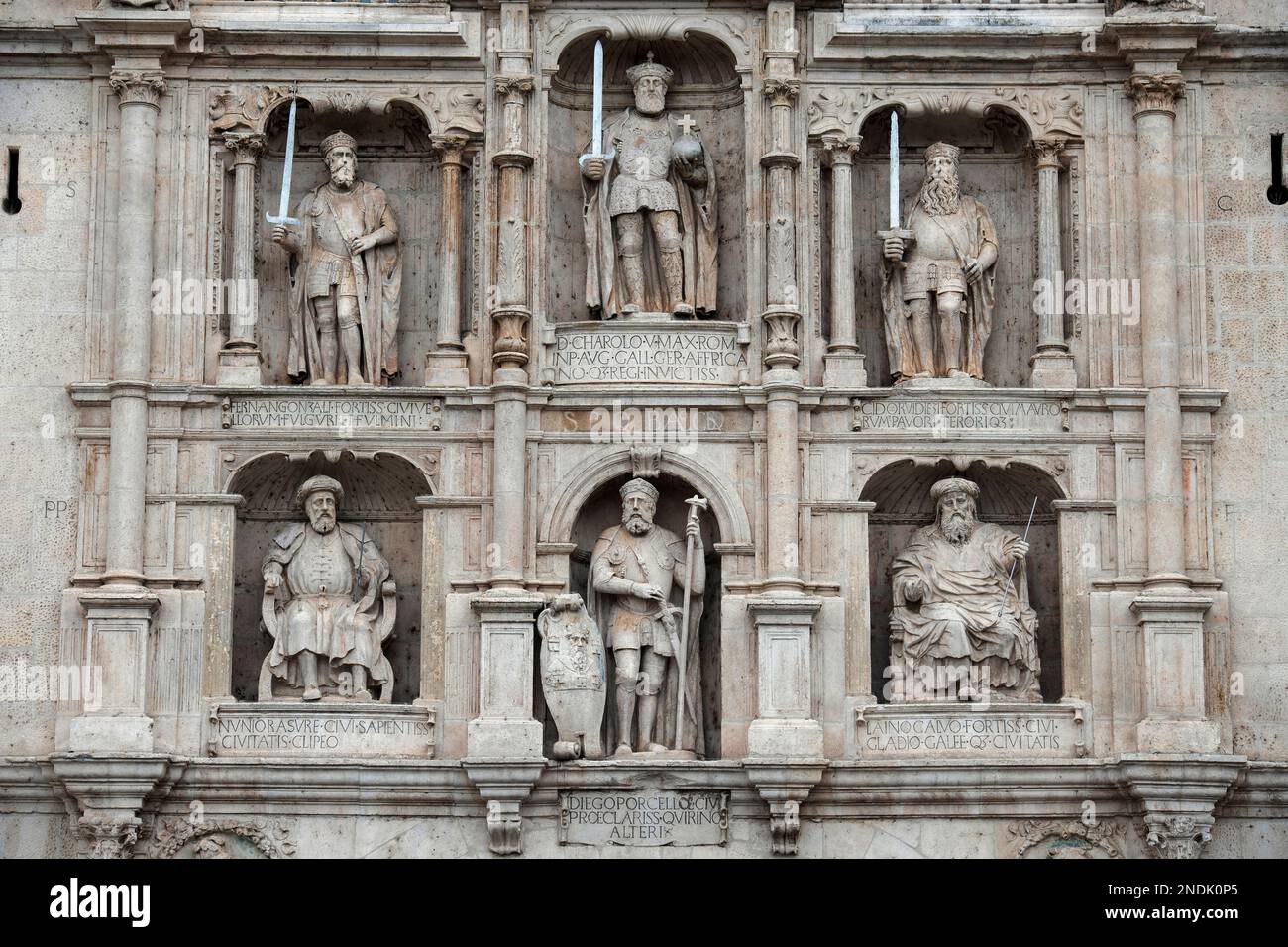The Gate of the Virgin Mary including Emperor Charles Quint, El Cid ...
