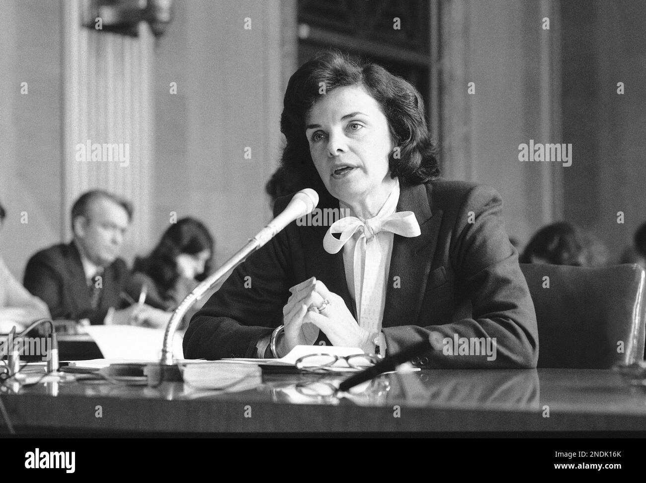 San Francisco Mayor Dianne Feinstein, testifies in Washington before a ...