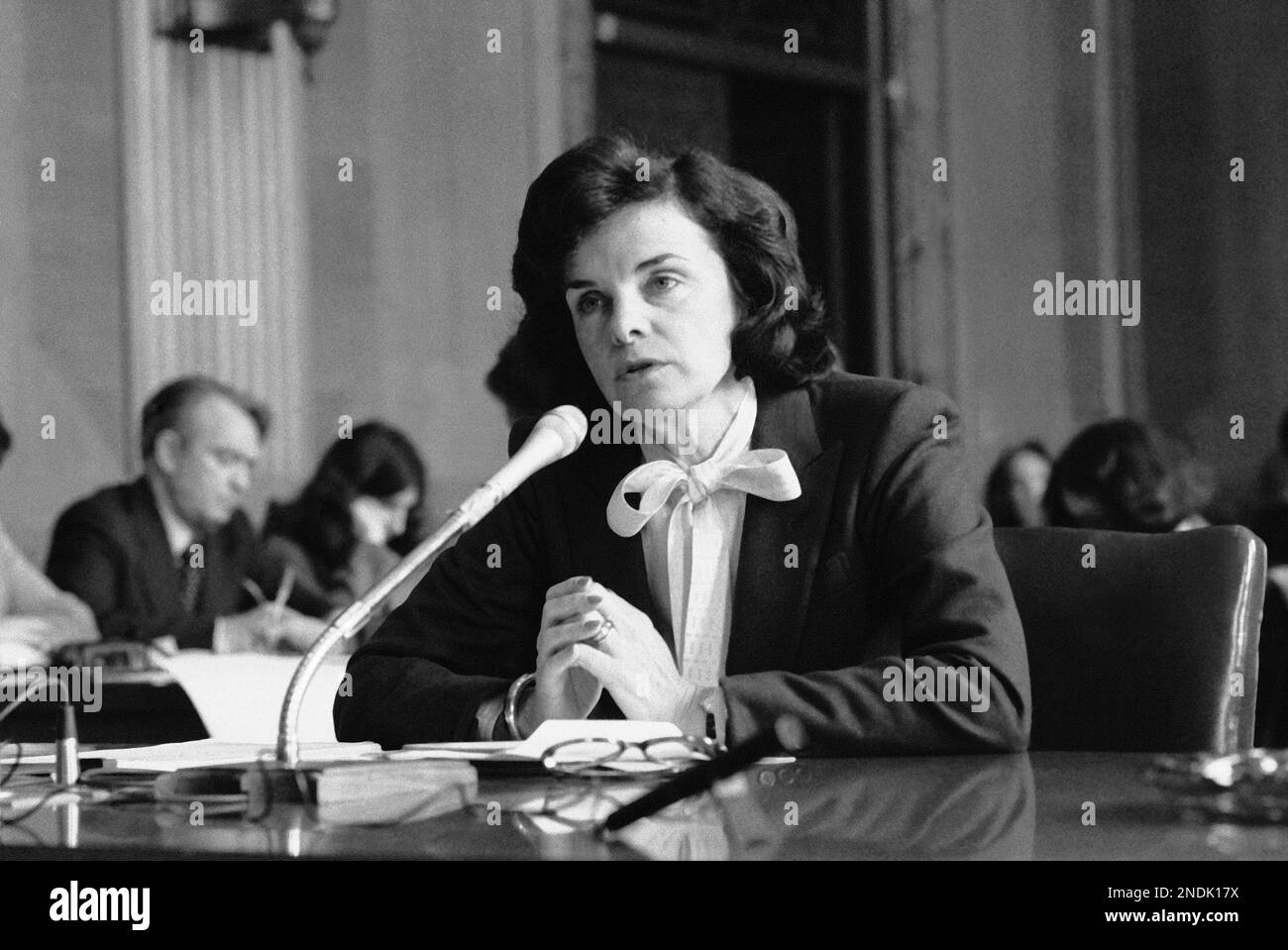 San Francisco Mayor Dianne Feinstein, testifies in Washington before a ...