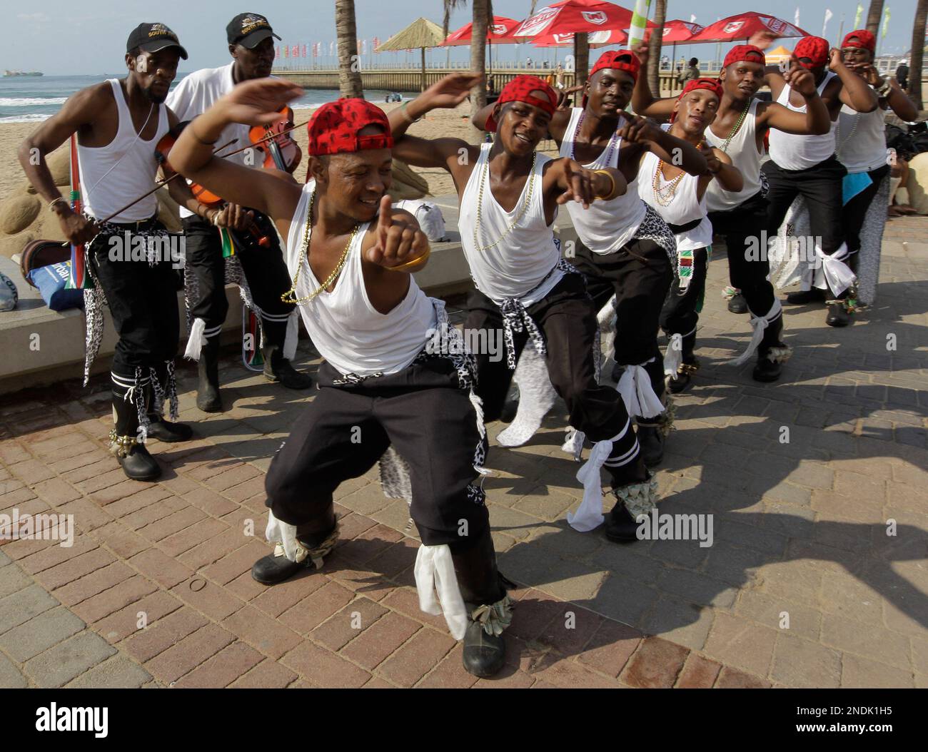 South African dancers, dance Zulu Gunboots (traditional african dancing ...