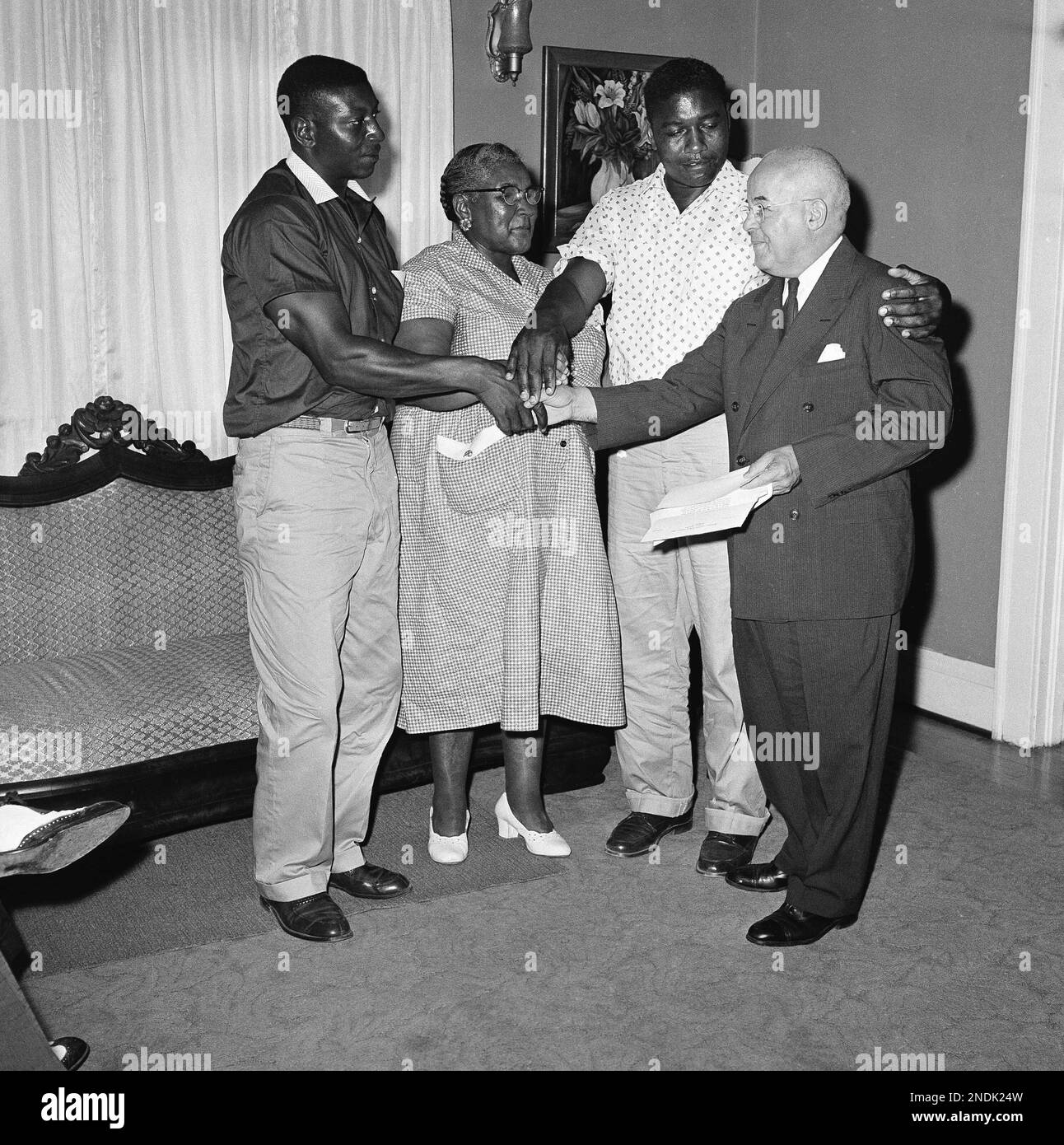 Set free after serving 11 years of life sentences in prison, Mrs. Rosa Lee Ingram and her sons ...