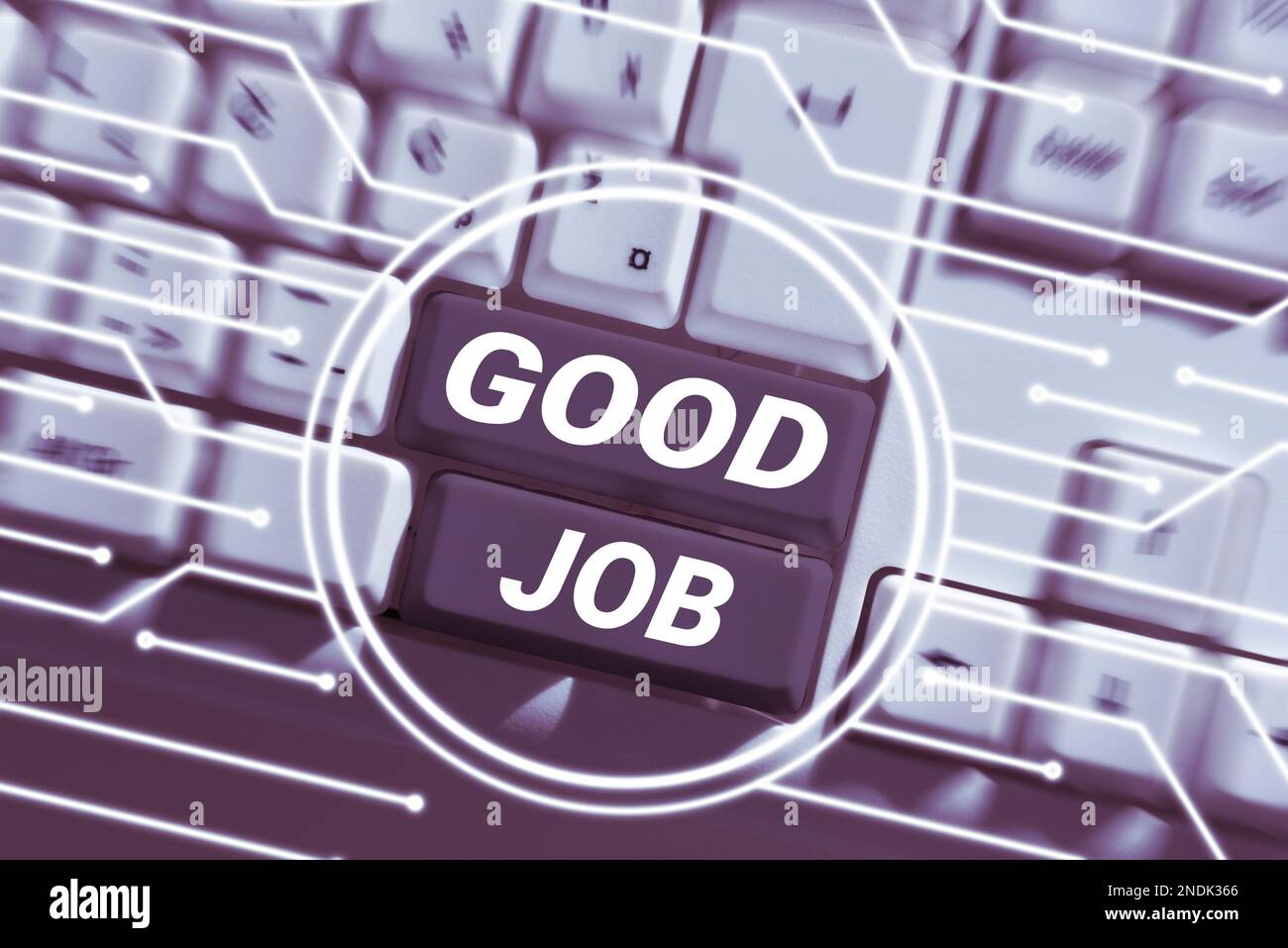 Hand writing sign Good Job. Business concept encourage someone for his ...