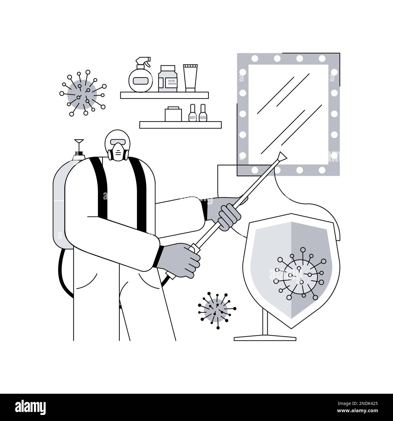 Beauty salons sanitation abstract concept vector illustration. Hair and ...