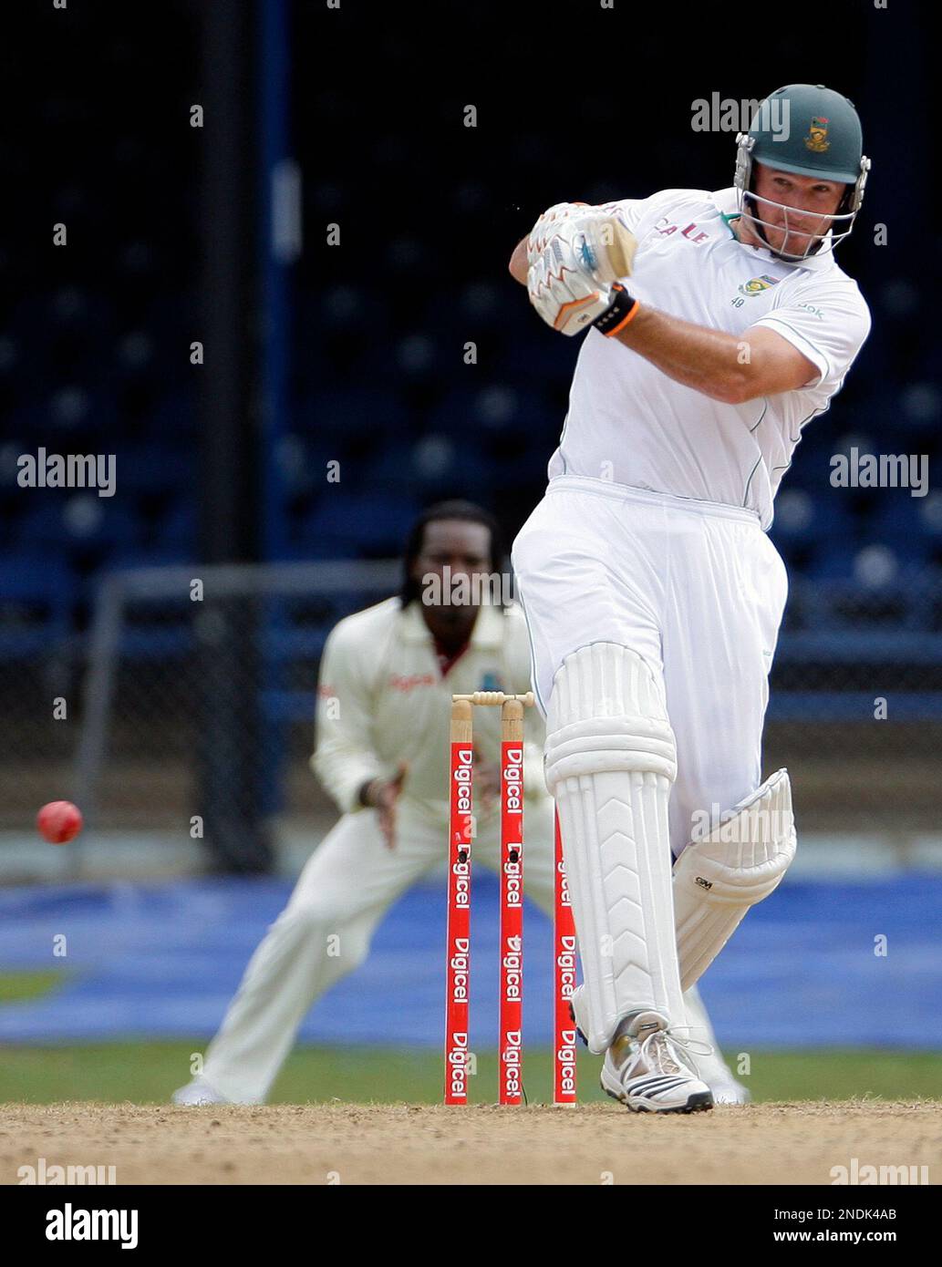 South Africa's captain Graeme Smith bats during the opening day of the ...