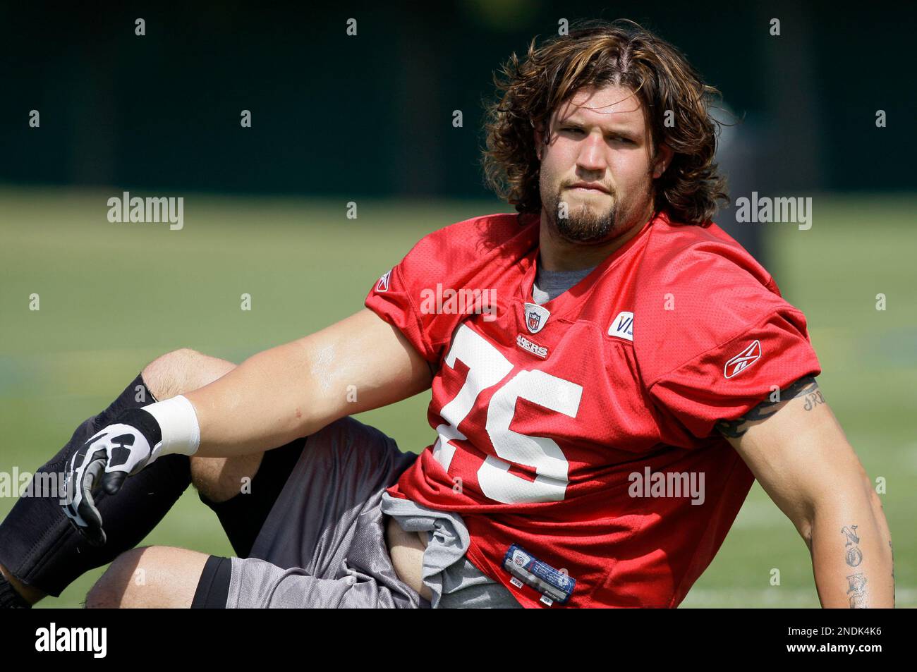 San Francisco 49ers' Alex Boone during NFL football practice at 49ers ...