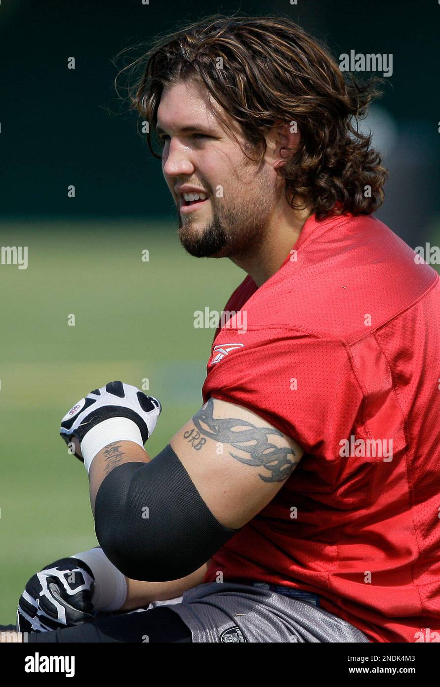 San Francisco 49ers' Alex Boone during NFL football practice at 49ers ...