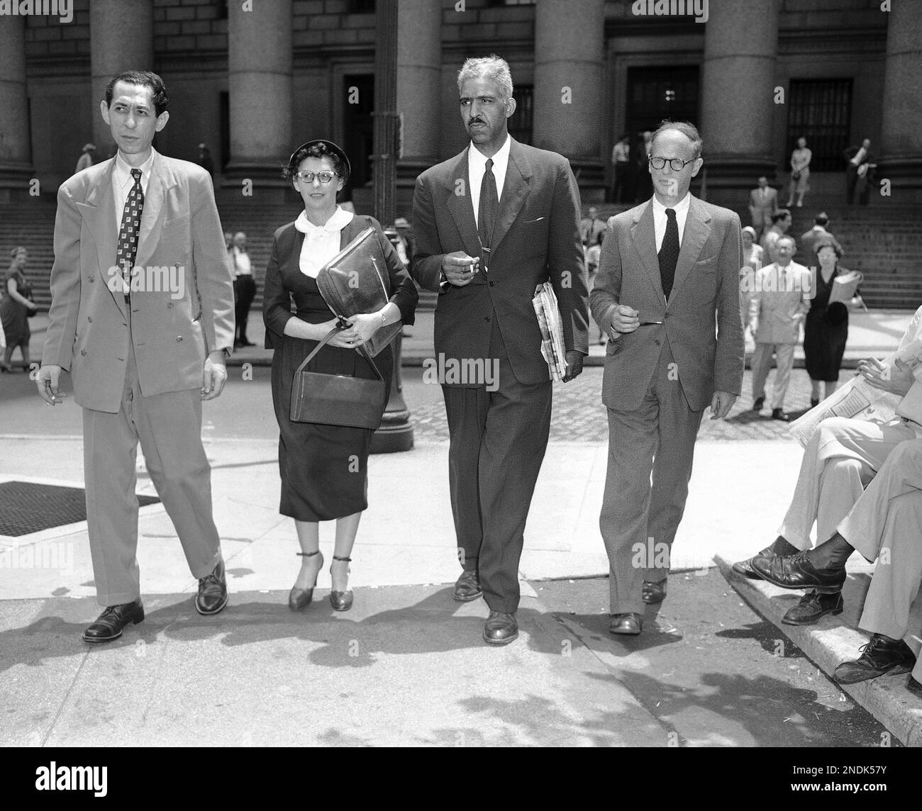 Frederick Vanderbilt Field, right, secretary of the Civil Rights ...