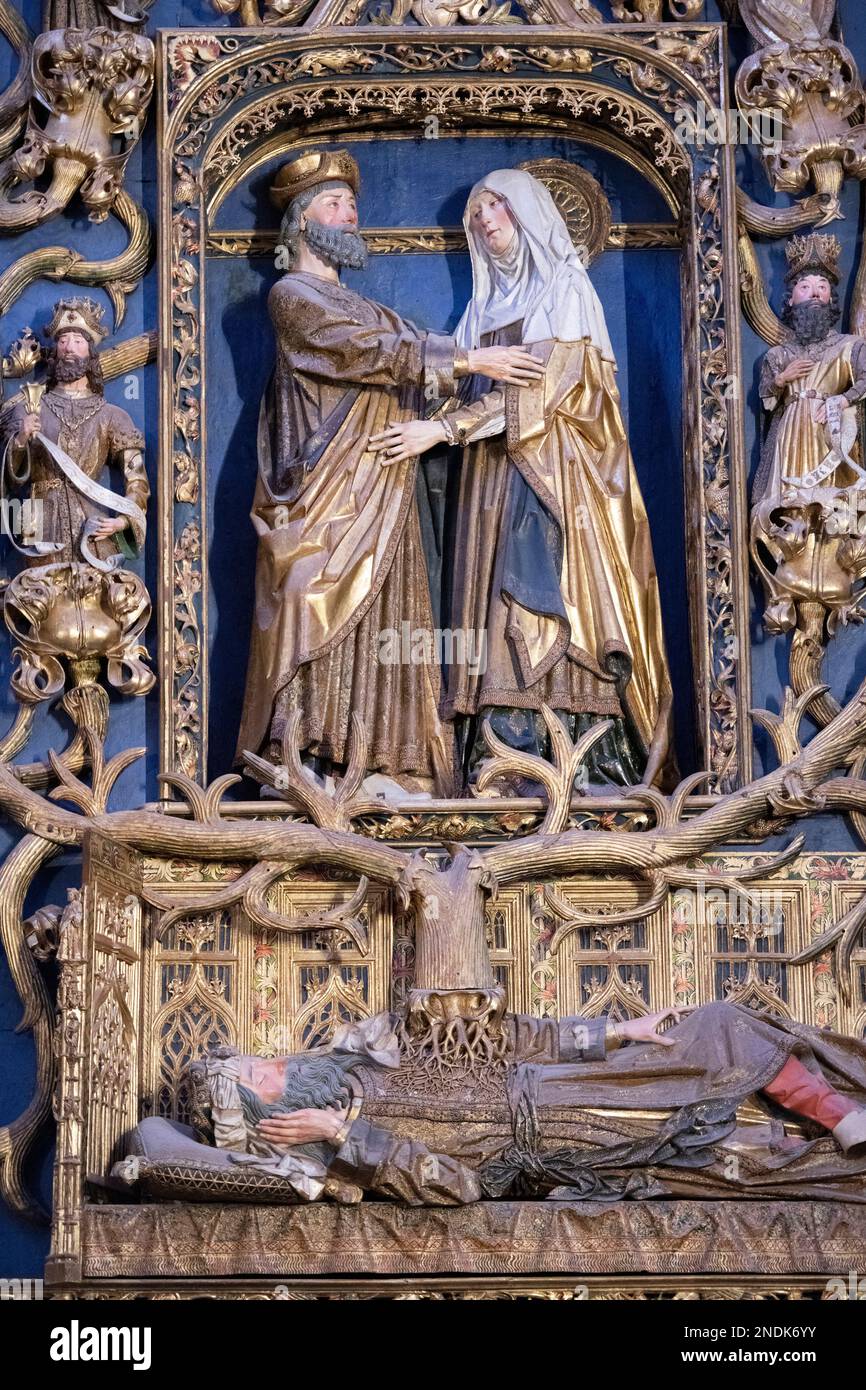 Retable of Tree of Jesse, father of King David, Chapel of St Anne ...