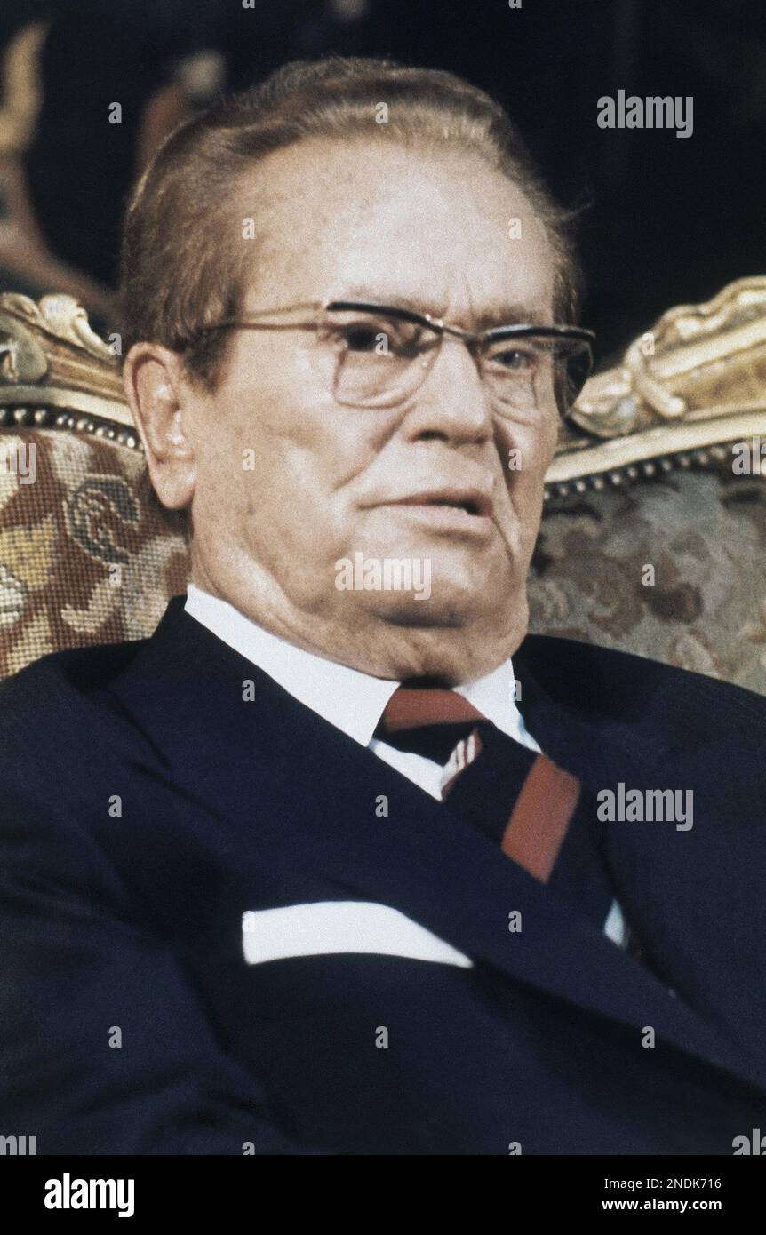 Portrait of Yugoslavia’s President Josip Broz Tito taken in 1977. (AP ...