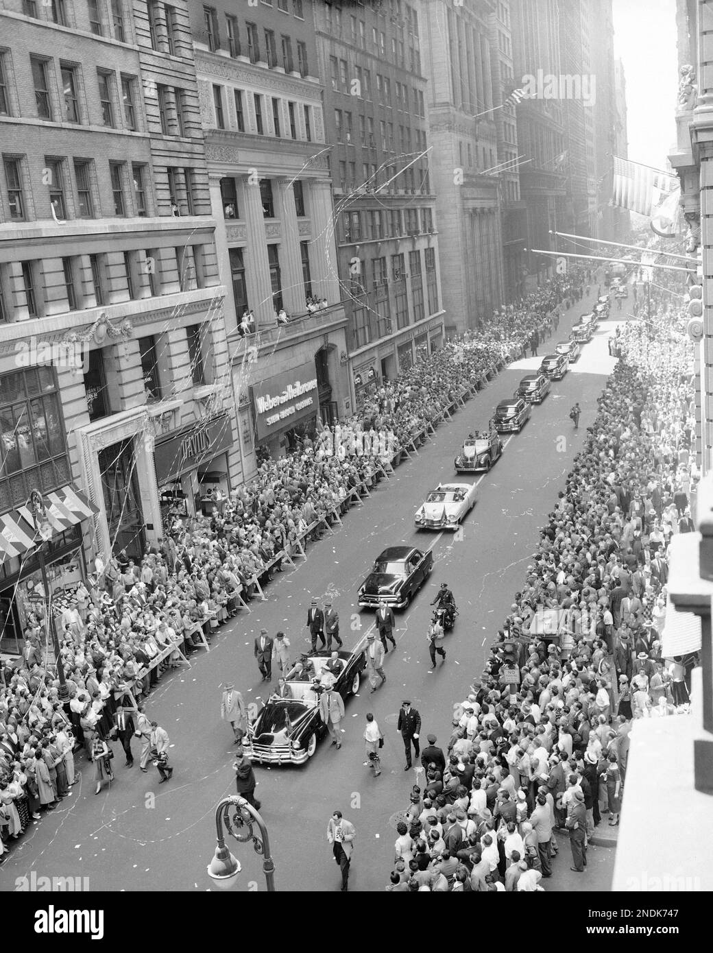 Ethiopian Emperor Haile Selassie, left in rear set of car lower left ...