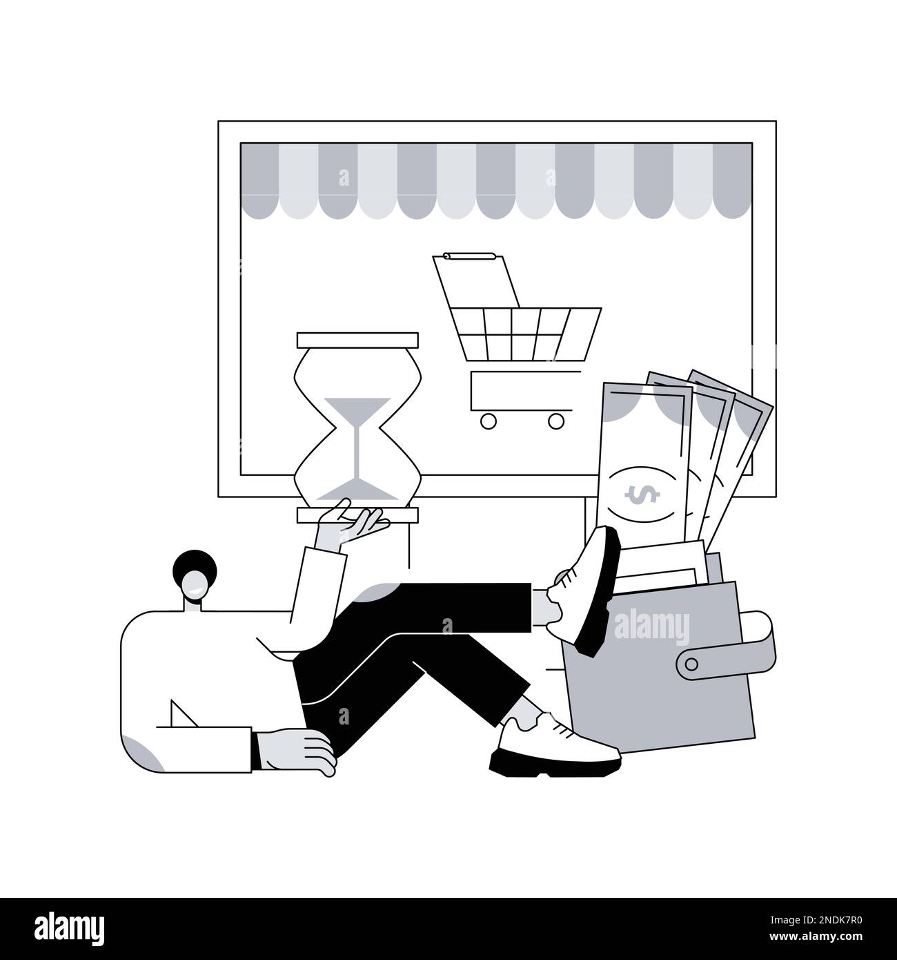 Pending payment abstract concept vector illustration. Money on hold ... Pending payment abstract concept vector illustration. Money on hold ...
