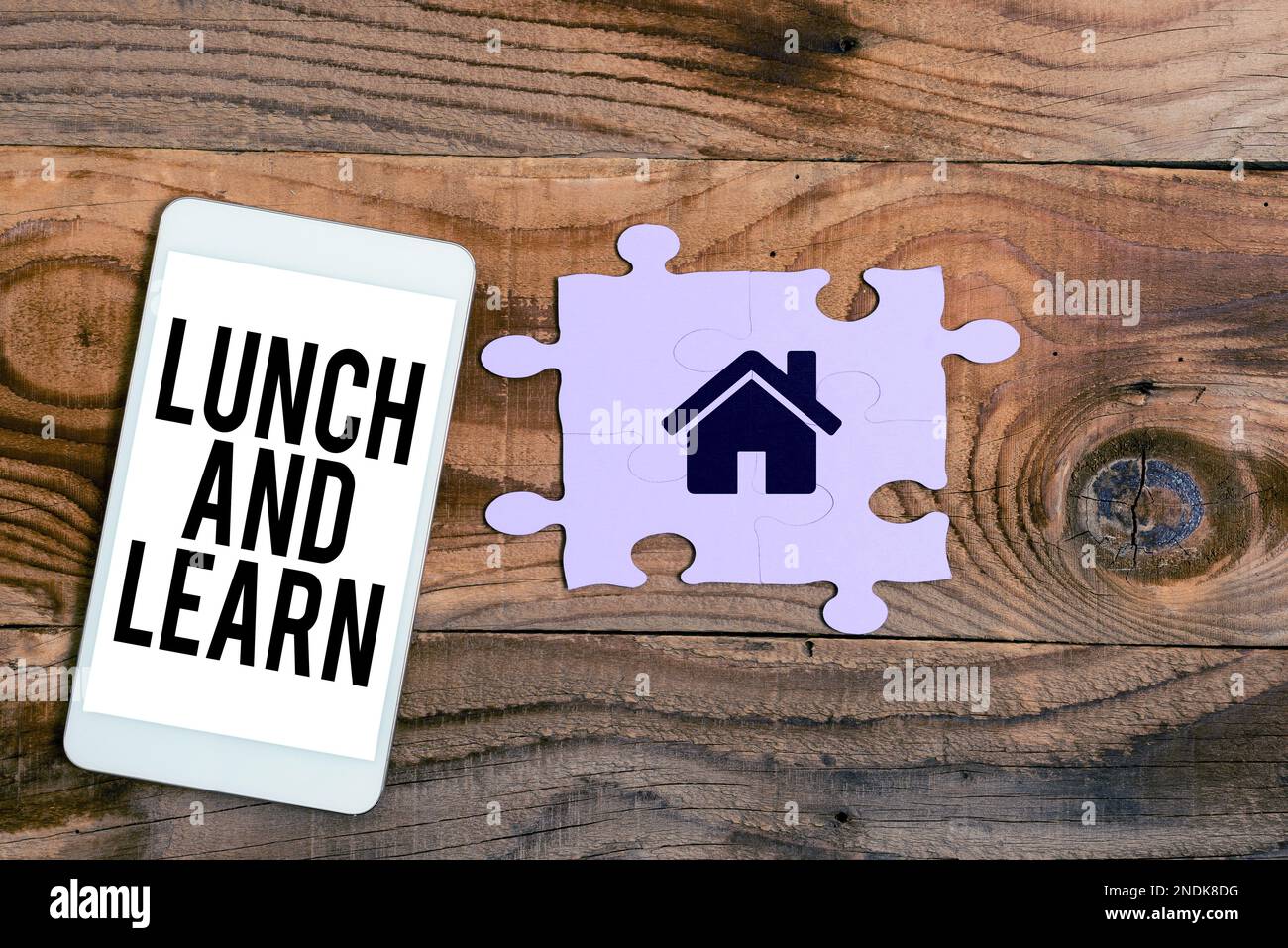 Text sign showing Lunch And Learn. Business approach Have meal and ...