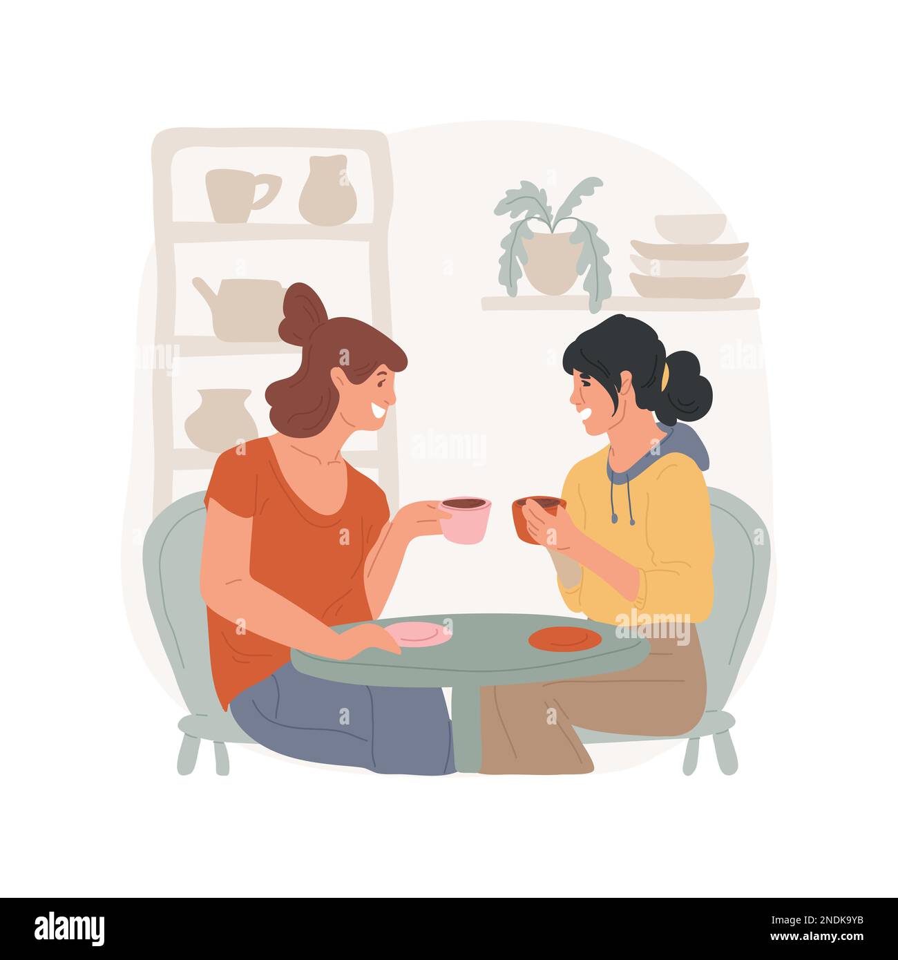 Confidential conversation isolated cartoon vector illustration. Human ...