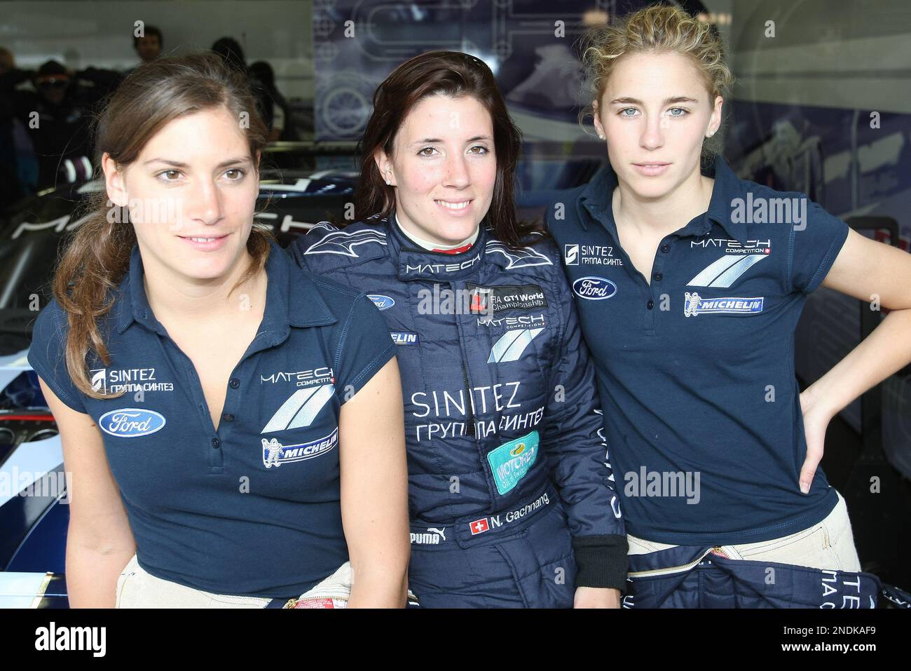 Ford GT No 61 of Switzerland with Cyndie Allemann, left, Natacha ...
