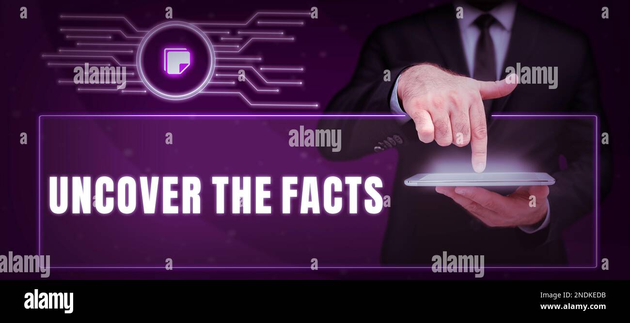 Text caption presenting Uncover The Facts. Word Written on Find the ... Text caption presenting Uncover The Facts. Word Written on Find the ...