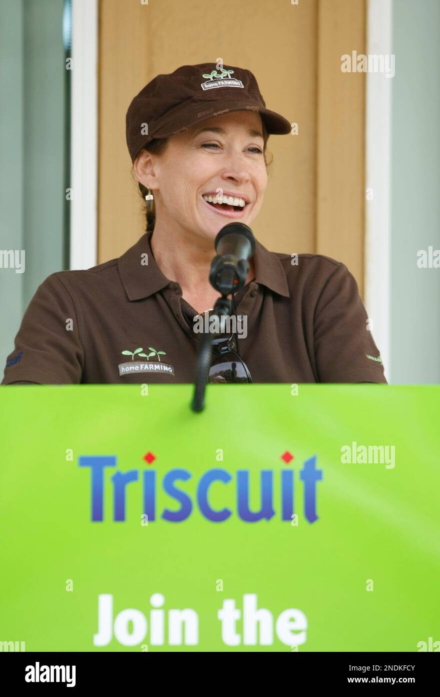 Taja Sevelle, founder of Urban Farmimg speaks at the Triscuit and Urban ...