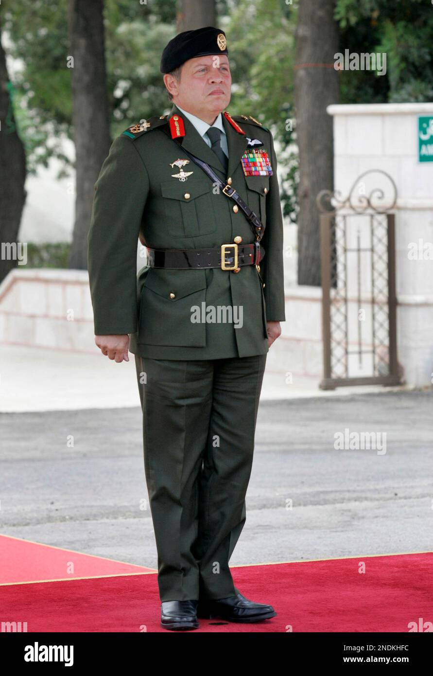 King Abdullah II of Jordan arrives to a celebration marking the 11th ...