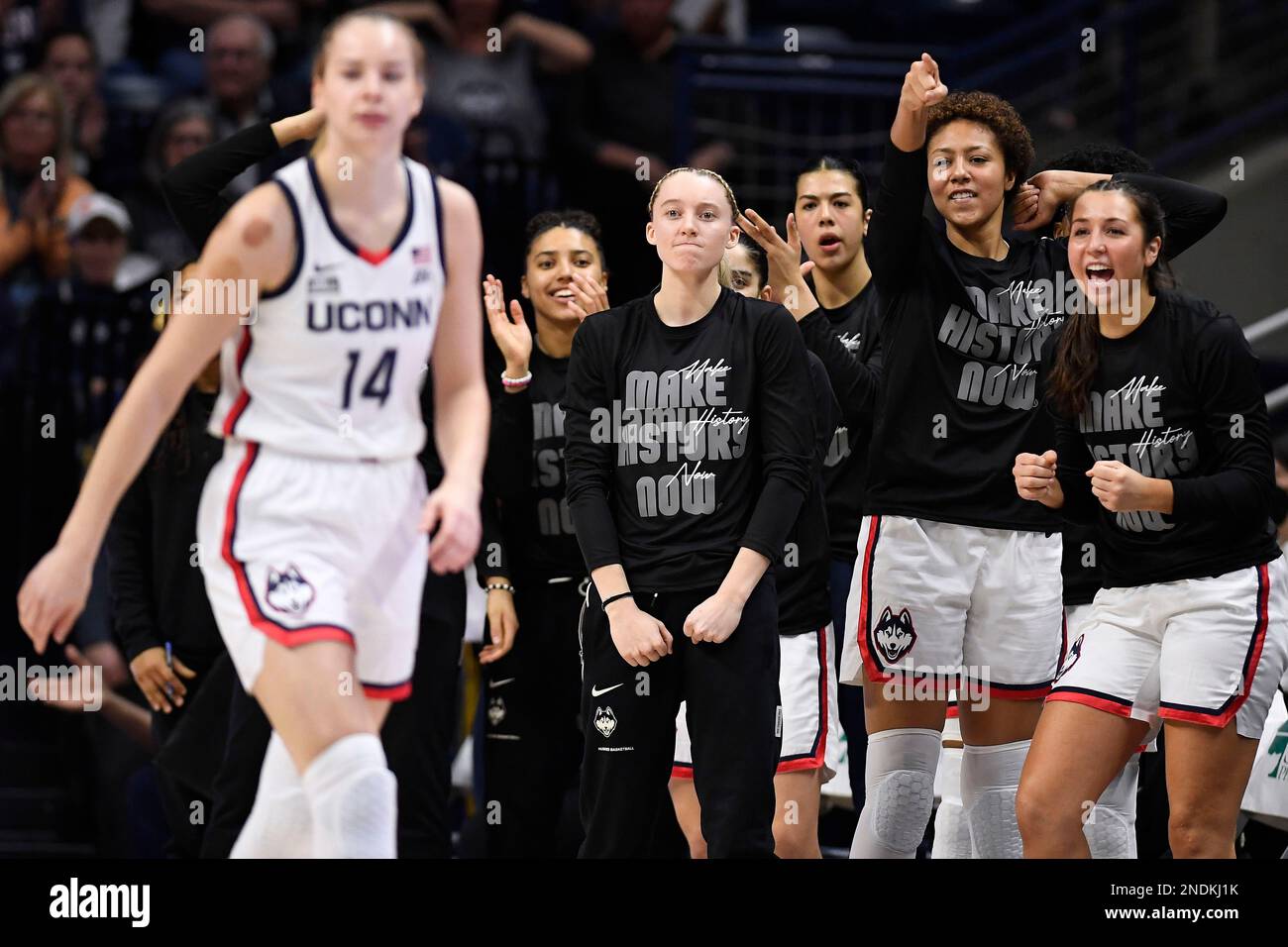 UConn's Azzi Fudd, Paige Bueckers, Jana El Alfy, Amari DeBerry and ...
