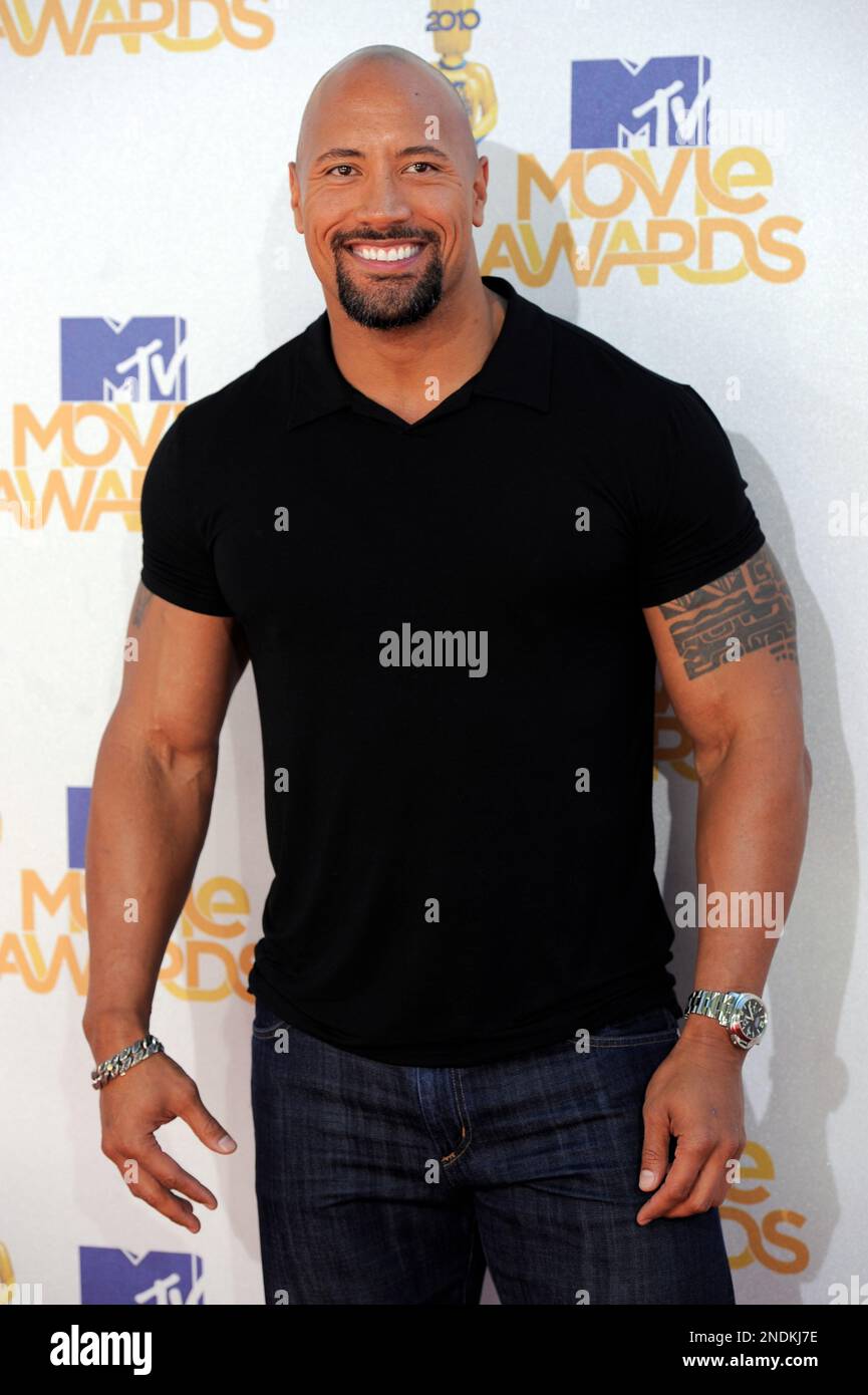 Duane Johnson arrives at the MTV Movie Awards in Universal City, Calif ...