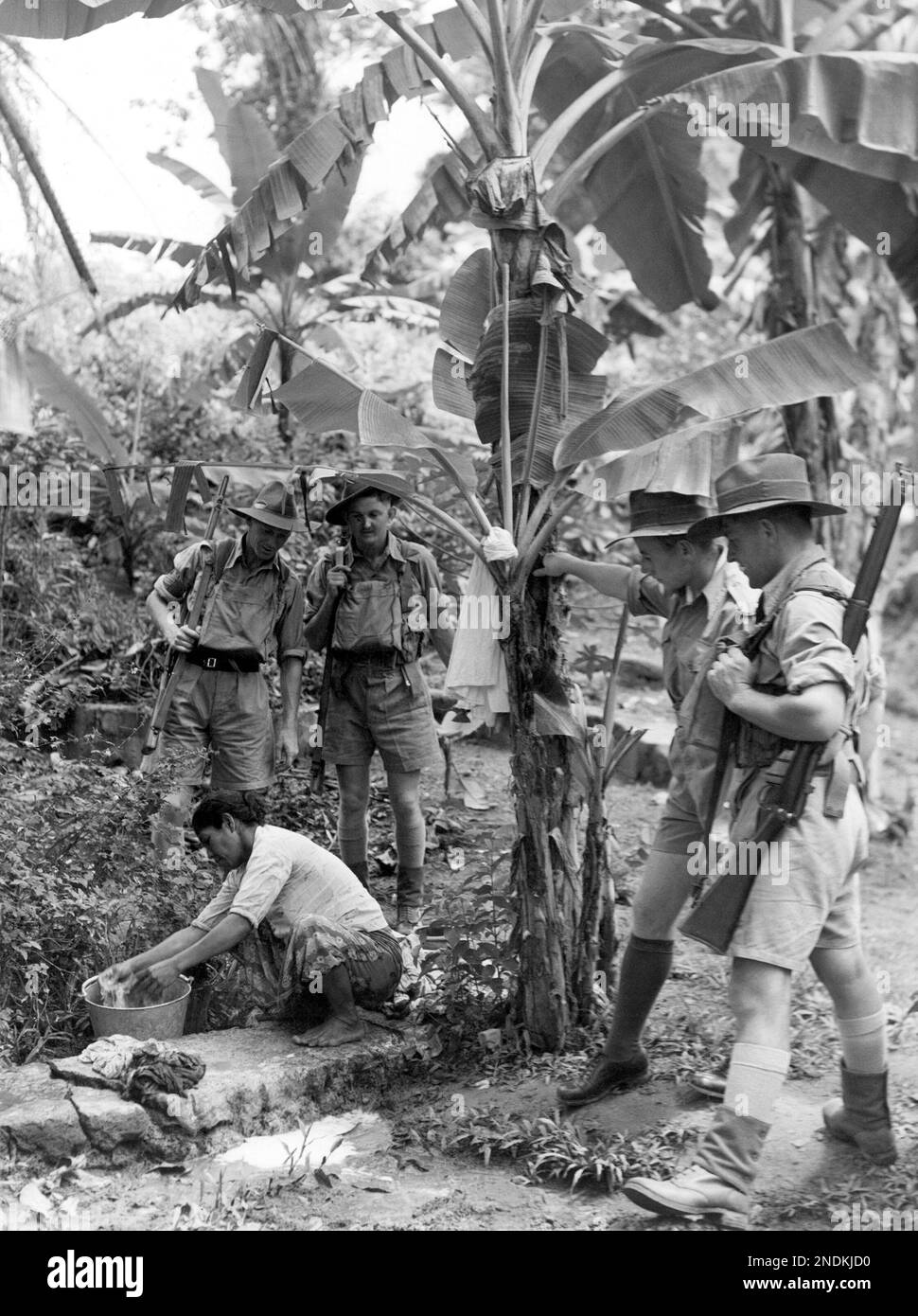 The jungle and rubber plantation clad interior of Malaya, north of ...