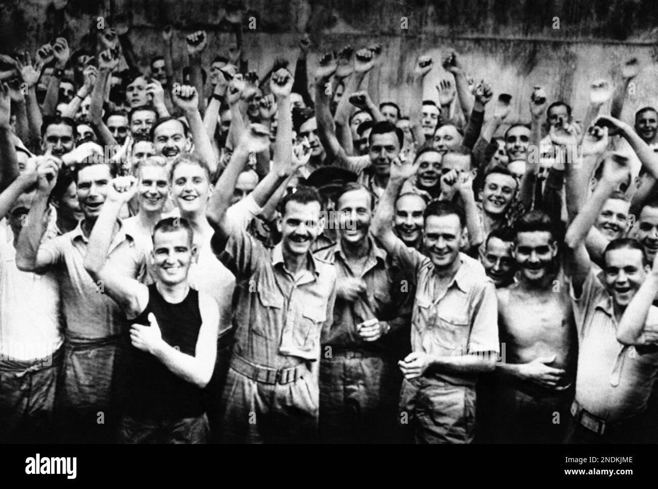 Here is a group of RAF Prisoners of War, who were interned in the ...