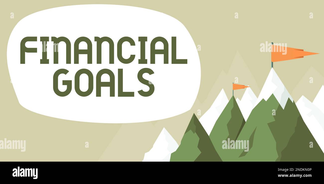 Inspiration showing sign Financial Goals. Business showcase targets ...