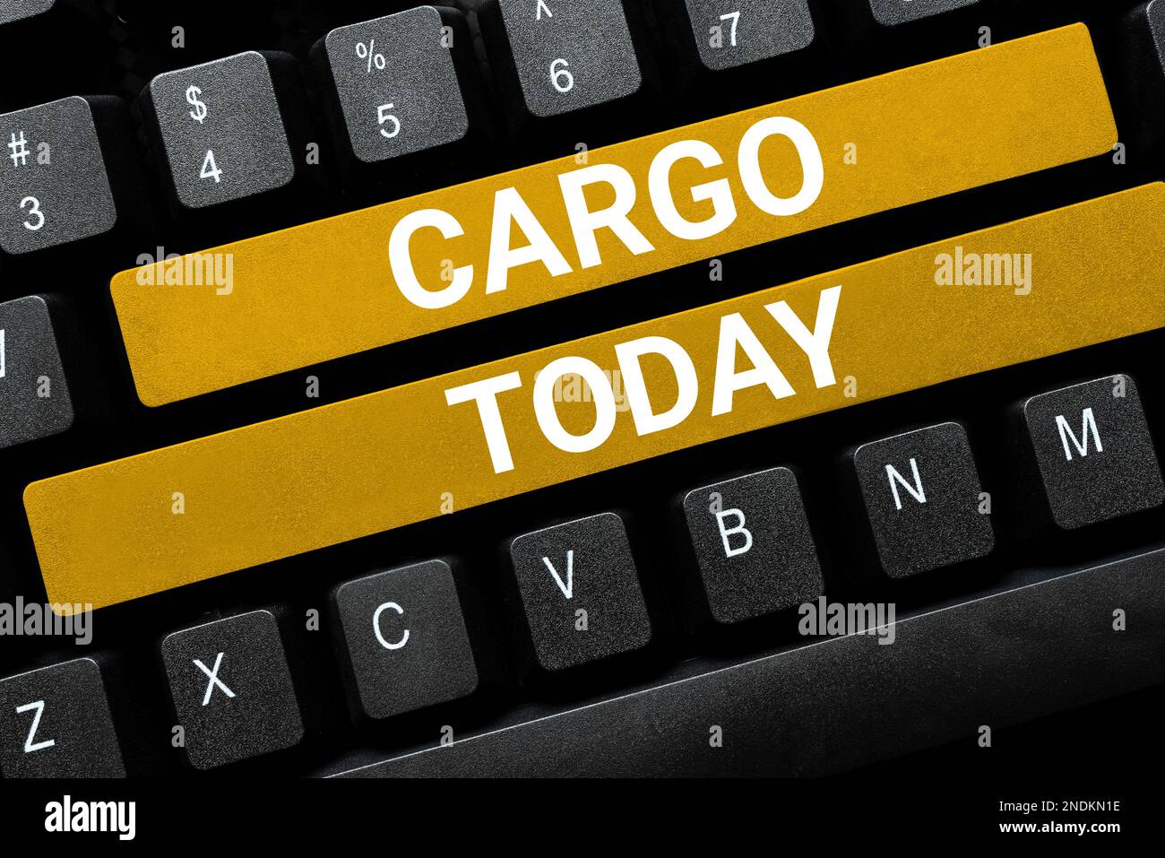 Writing displaying text Cargo. Business showcase The goods Merchandise ...