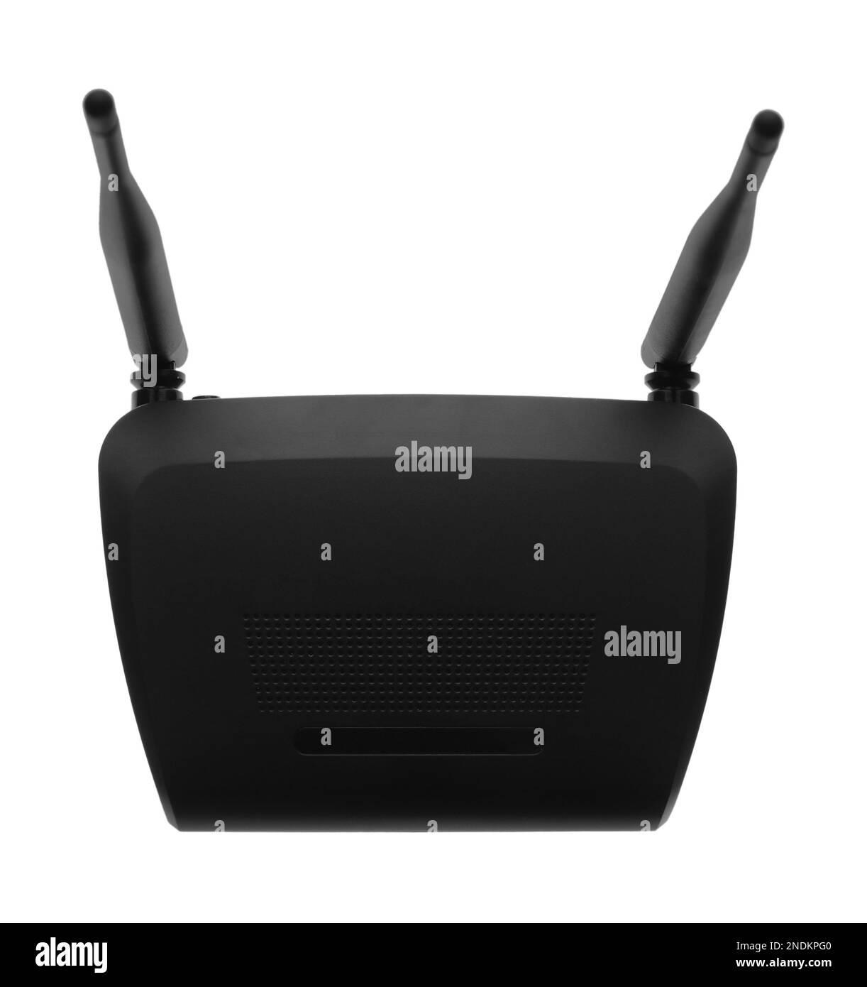 Modern Wi-Fi router on white background, top view Stock Photo - Alamy