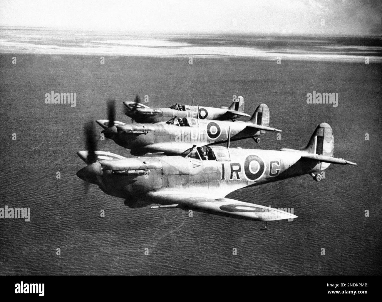 New “clipped-wing” spitfire V’s are seen in formation over north Africa ...